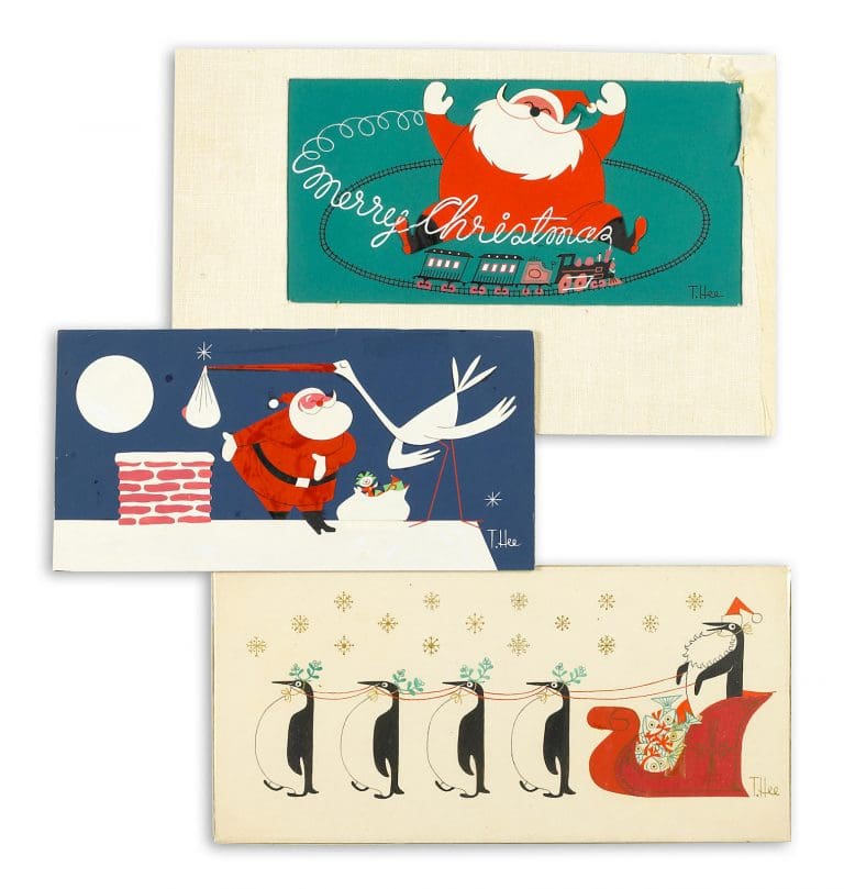 The Beautifully Designed Christmas Card Art of Animation Legend T. Hee